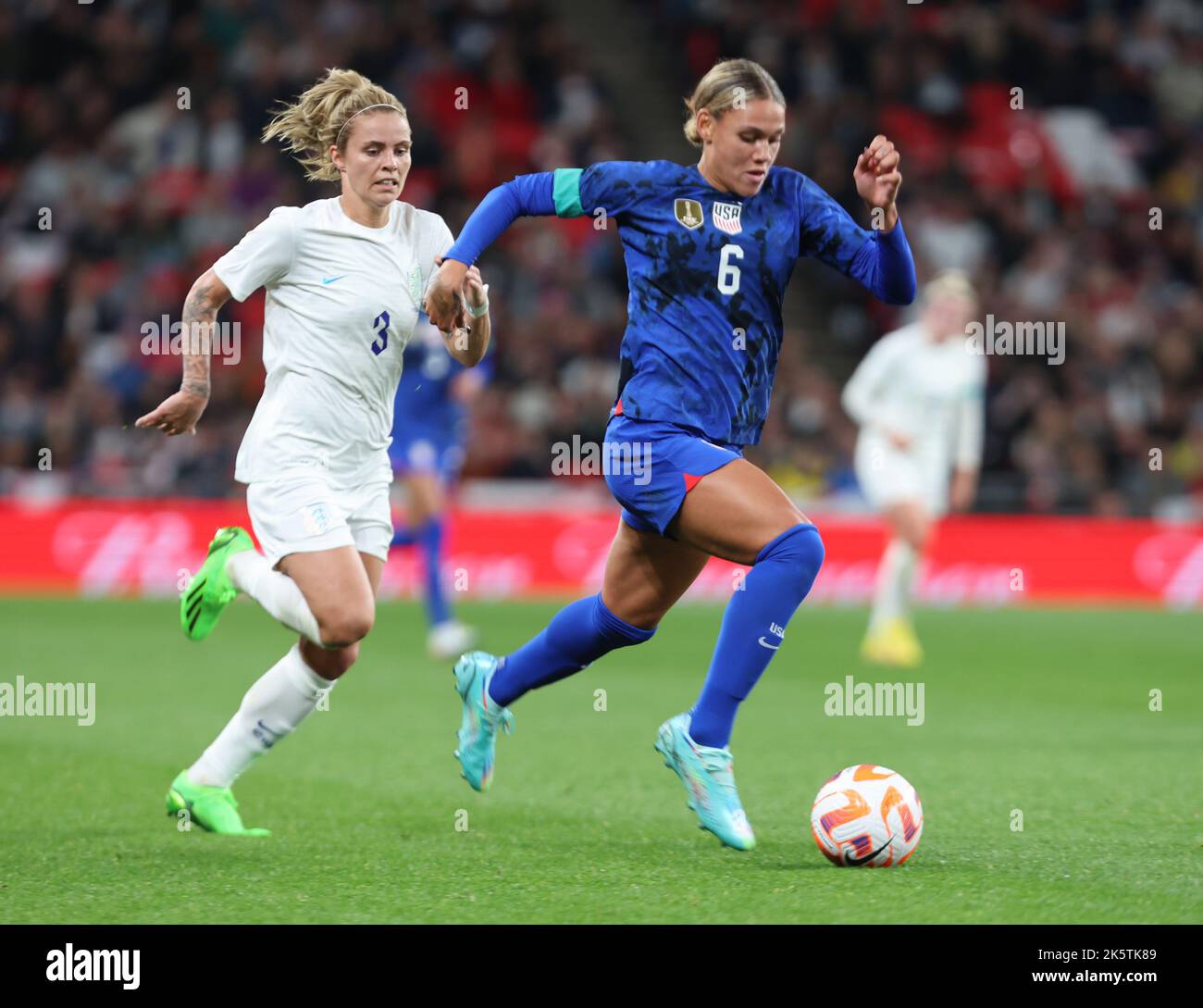 LONDON ENGLAND - OCTOBER 07: L-R Trinity Rodman of USA during Women's ...