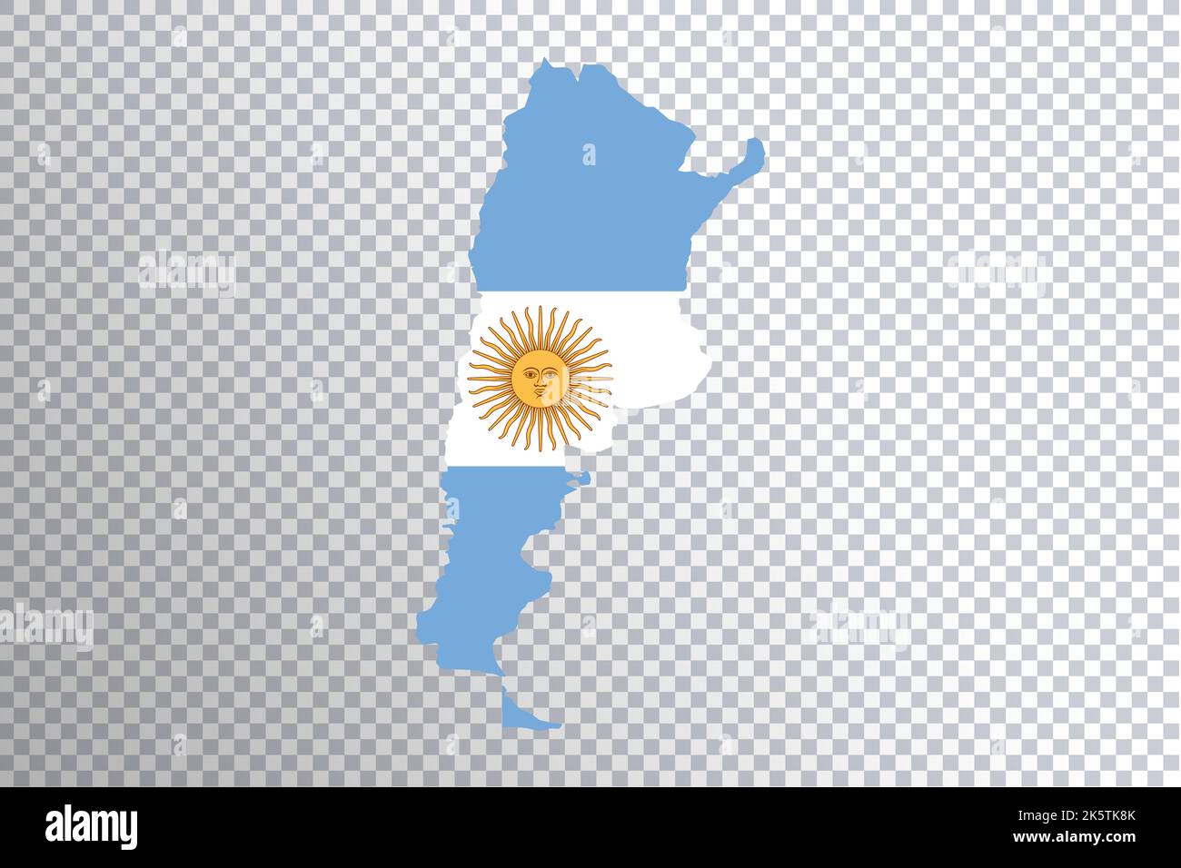 Argentina flag on map, transparent background, Clipping path Stock ...