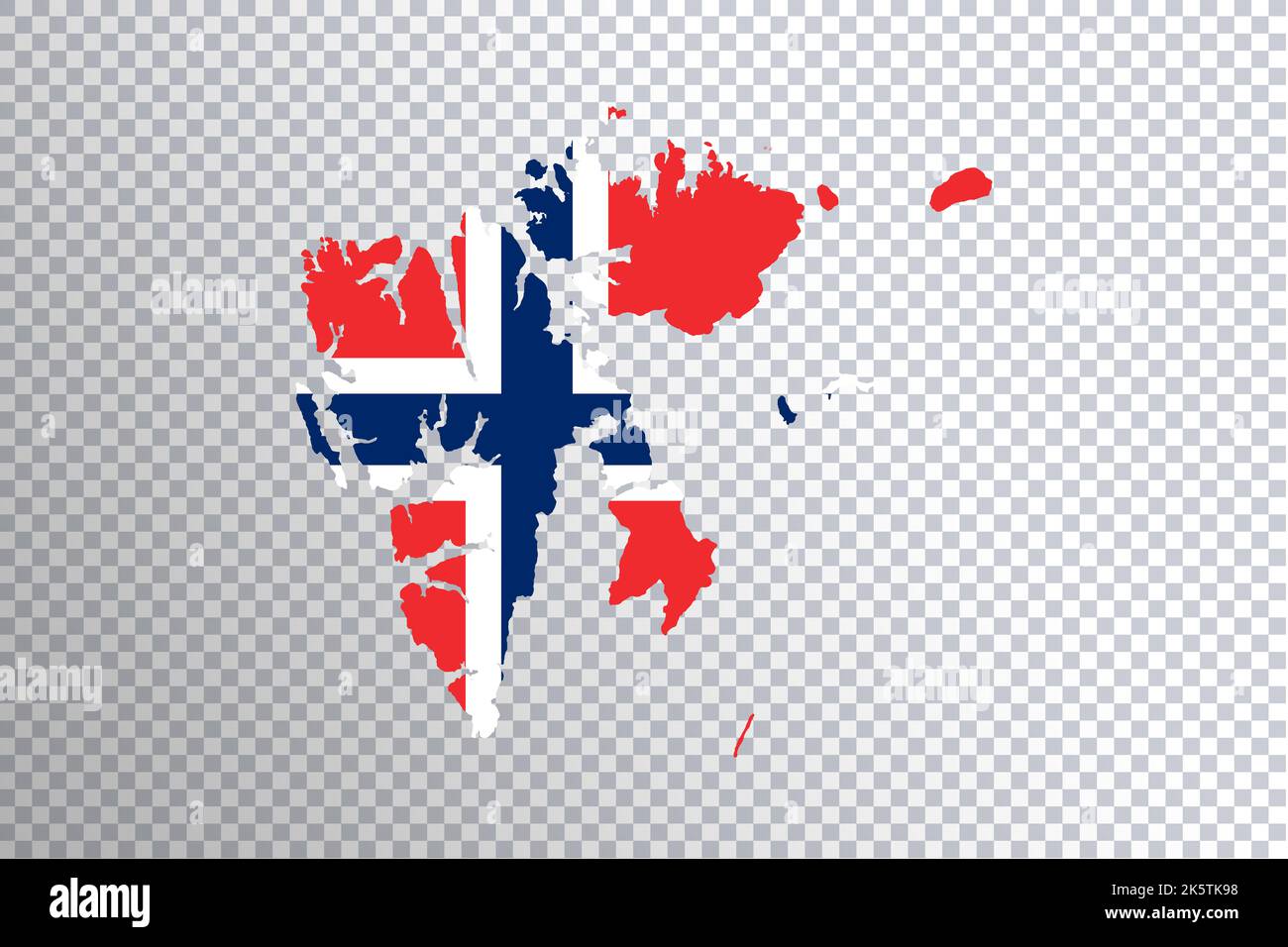 Svalbard and Jan Mayen flag on map, transparent background, Clipping ...