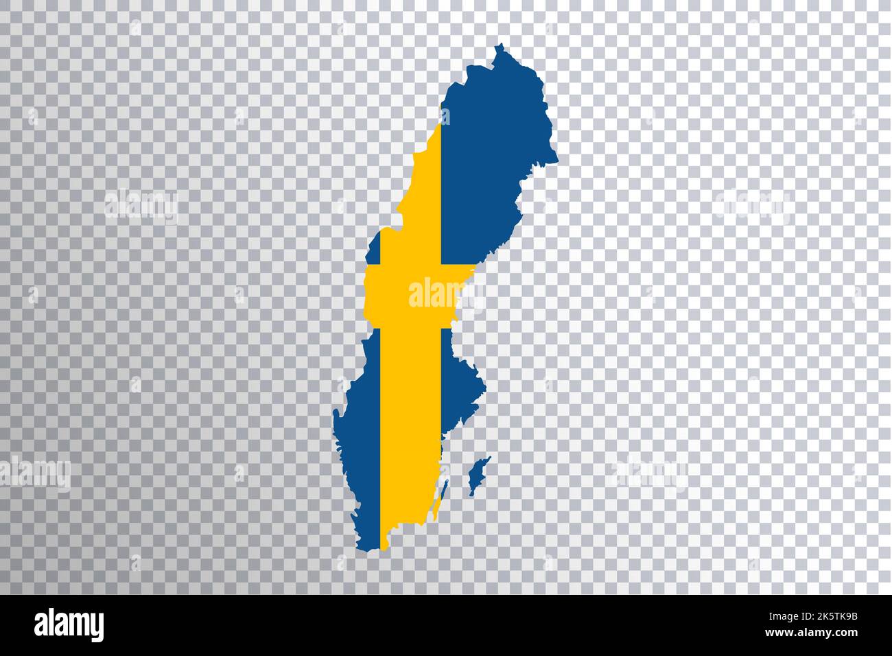 Sweden flag on map, transparent background, Clipping path Stock Photo ...
