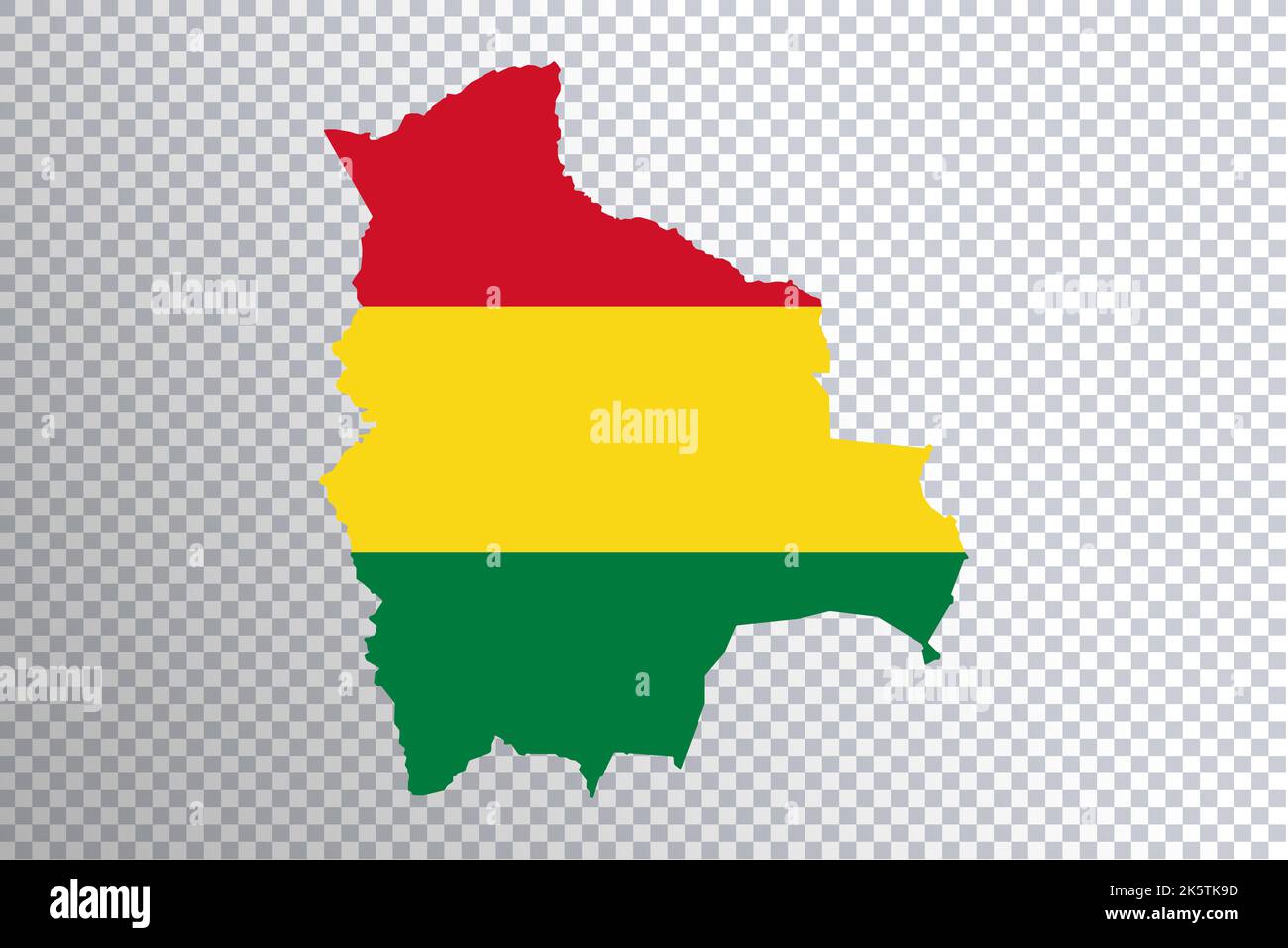 Bolivia flag on map, transparent background, Clipping path Stock Photo - Alamy