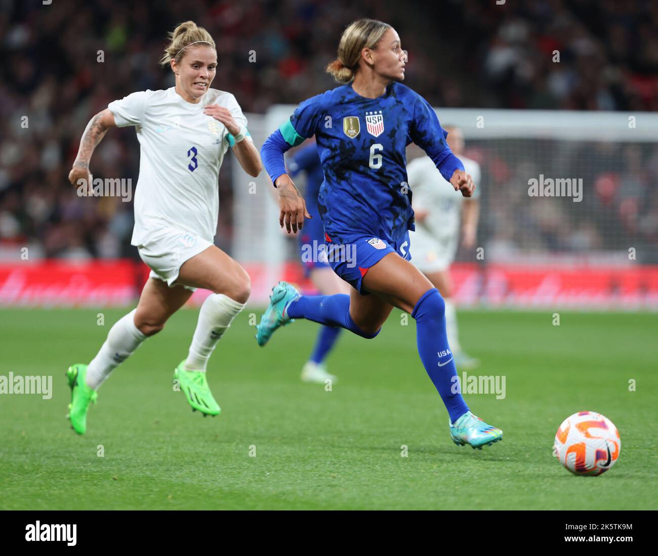 LONDON ENGLAND - OCTOBER 07: L-R Trinity Rodman of USA during Women's ...