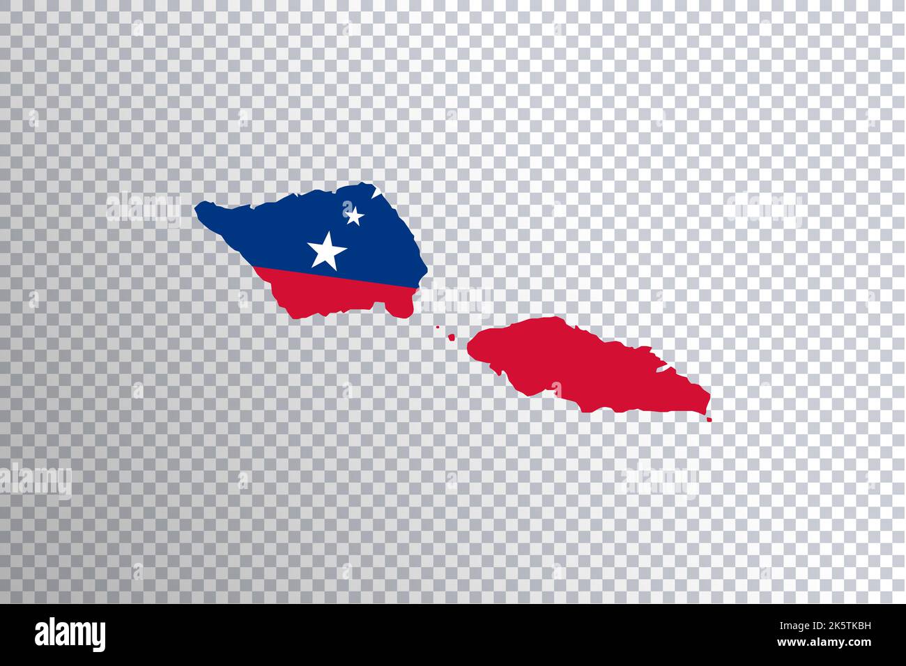 Samoa flag on map, transparent background, Clipping path Stock Photo ...