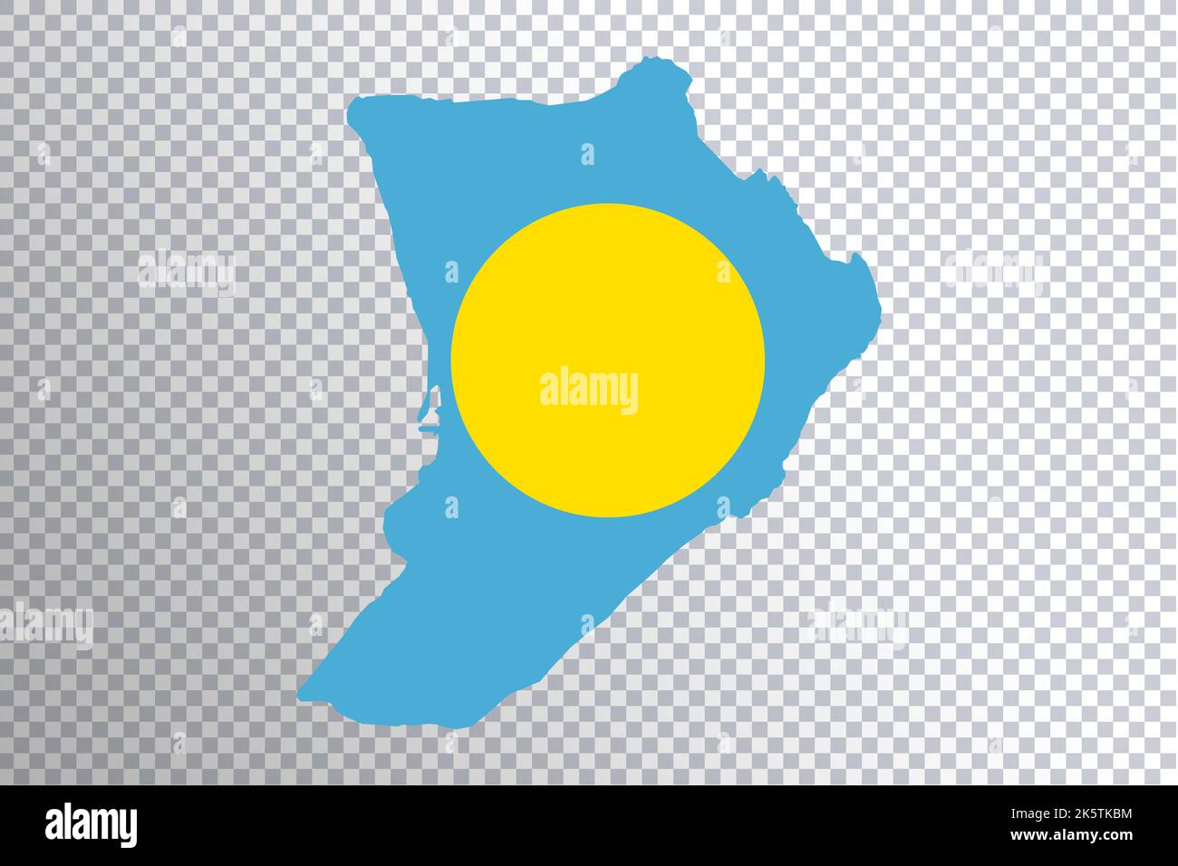 Palau flag on map, transparent background, Clipping path Stock Photo ...