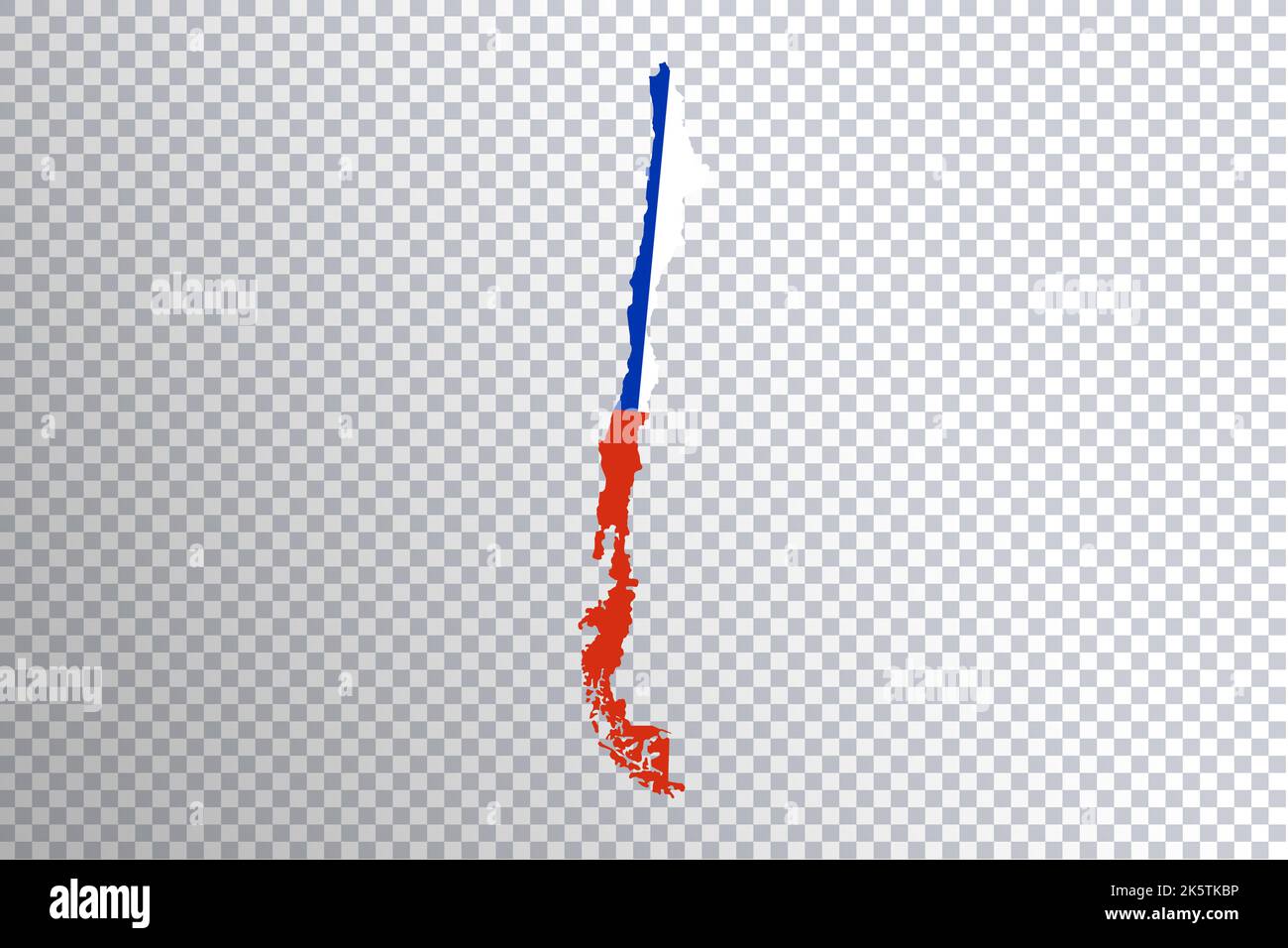 Chile flag on map, transparent background, Clipping path Stock Photo ...