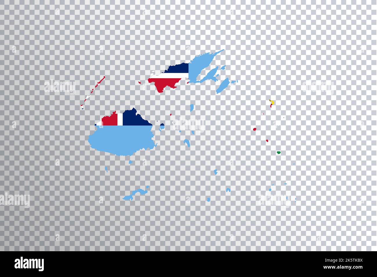 Fiji flag on map, transparent background, Clipping path Stock Photo - Alamy