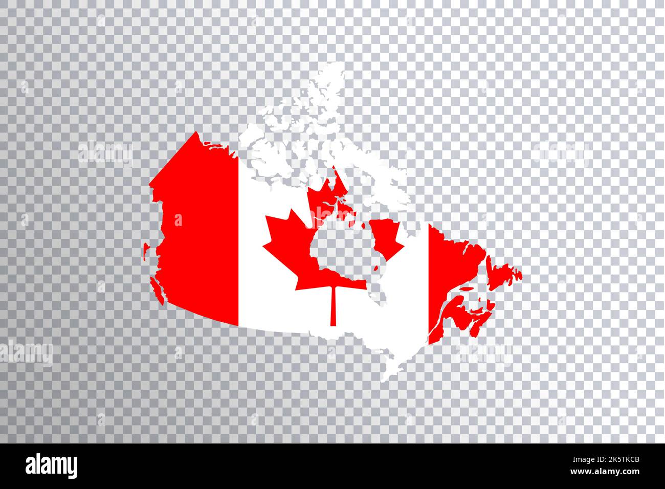 Canada flag on map, transparent background, Clipping path Stock Photo ...