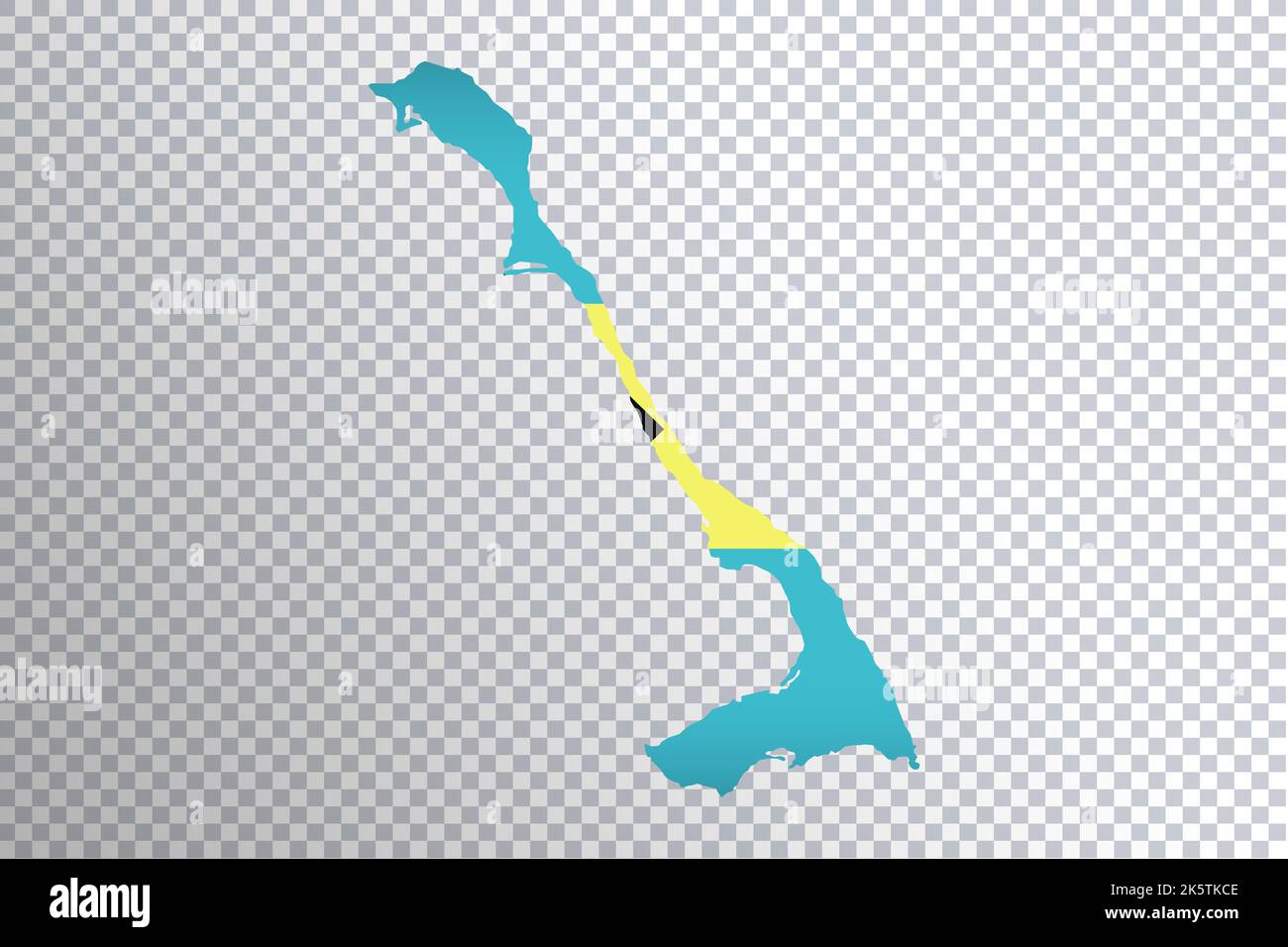 Bahamas flag on map, transparent background, Clipping path Stock Photo ...