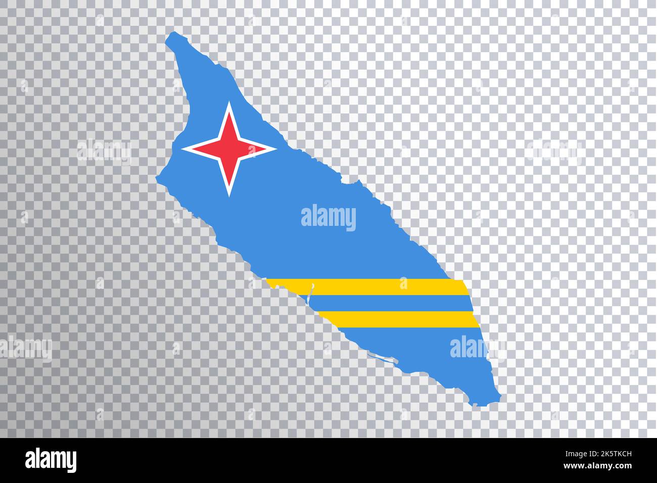 Aruba flag on map, transparent background, Clipping path Stock Photo ...