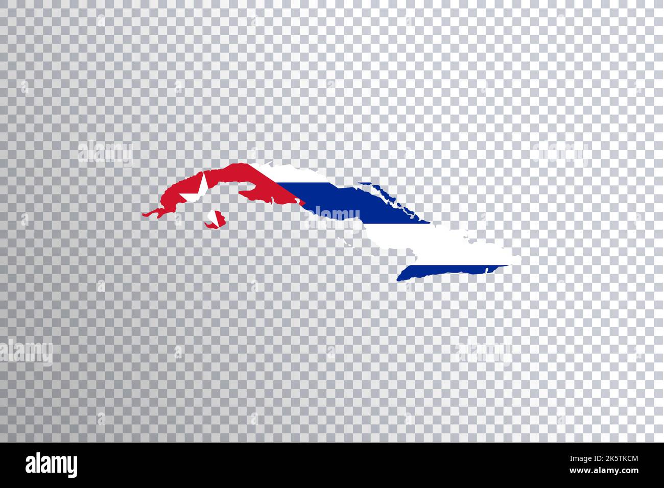 Cuba flag on map, transparent background, Clipping path Stock Photo - Alamy