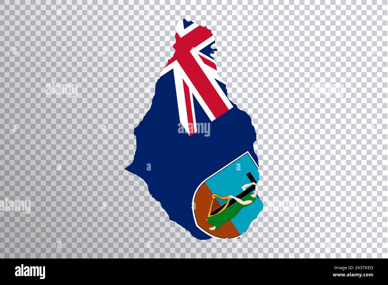Montserrat flag on map, transparent background, Clipping path Stock ...