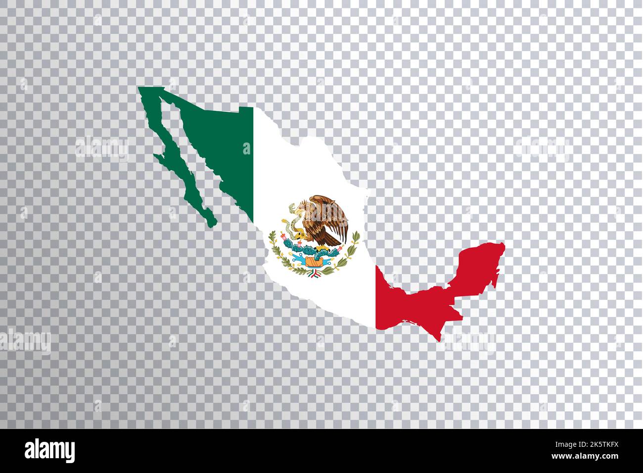 Mexico flag on map, transparent background, Clipping path Stock Photo ...