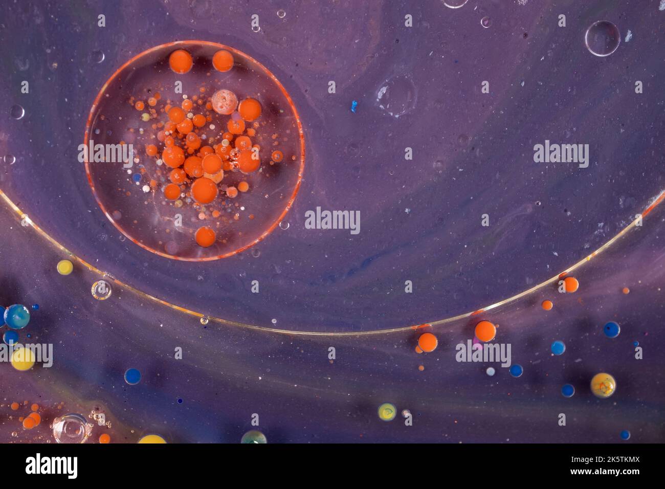 Acrylic paint balls abstract texture. Bright colors fluid, flowing ...