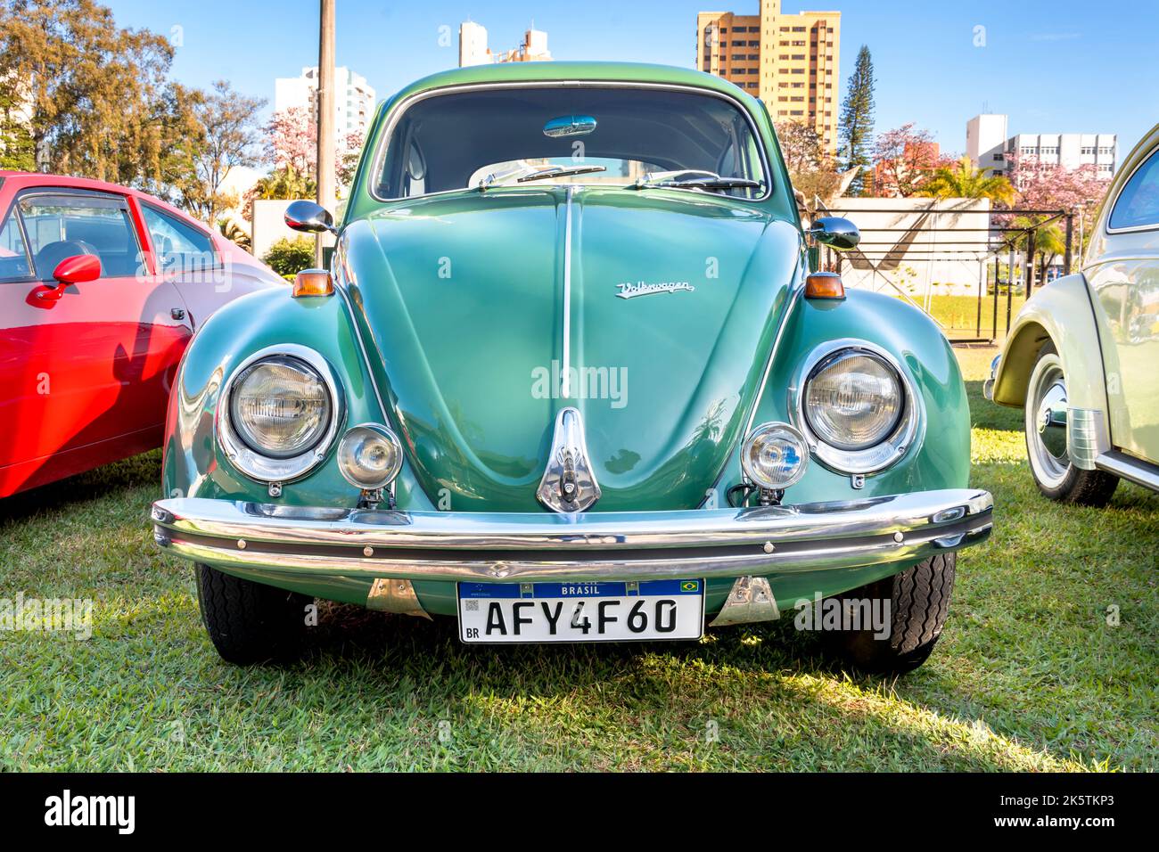 Vehicle Volkswagen Fusca (beetle) 1972 on display at vintage car show ...