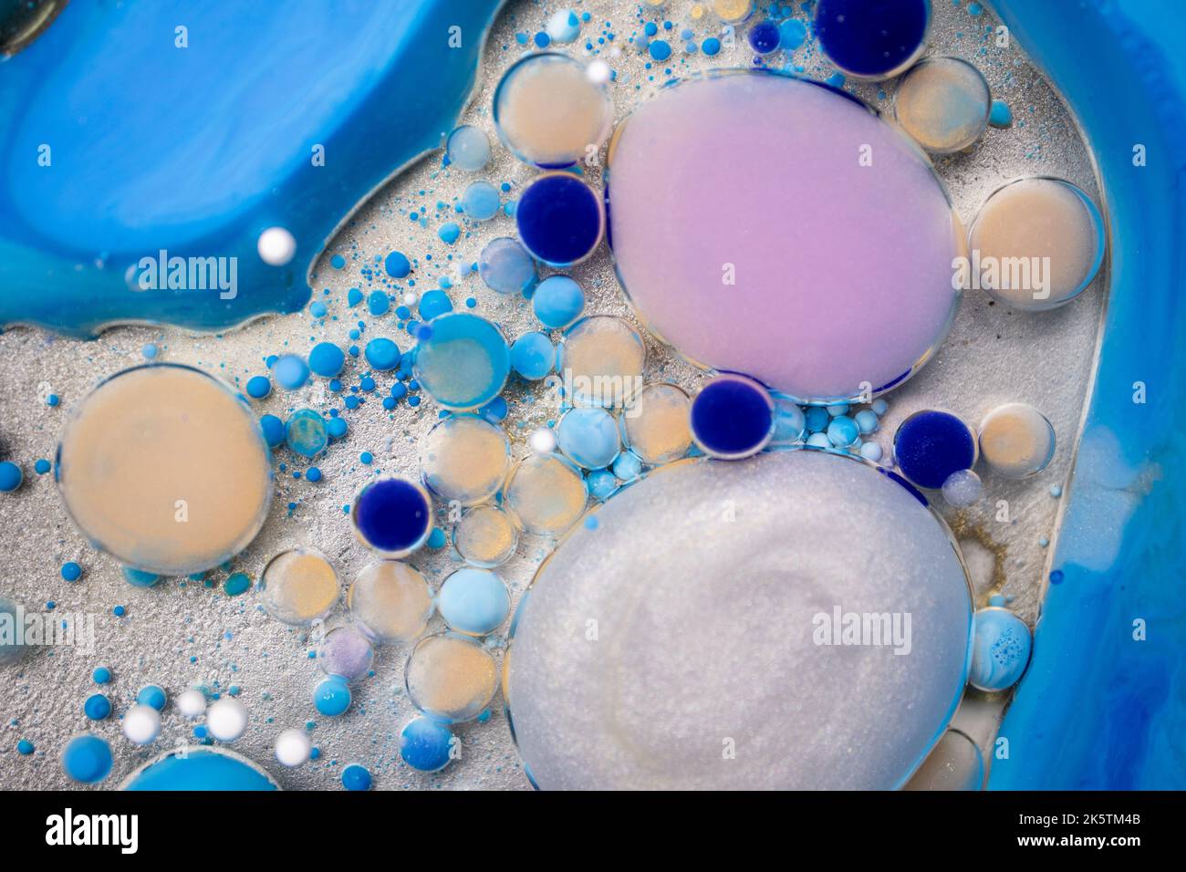 Colorful Bright Bubbles Oil Beautiful Paint Universe Color Moving ...