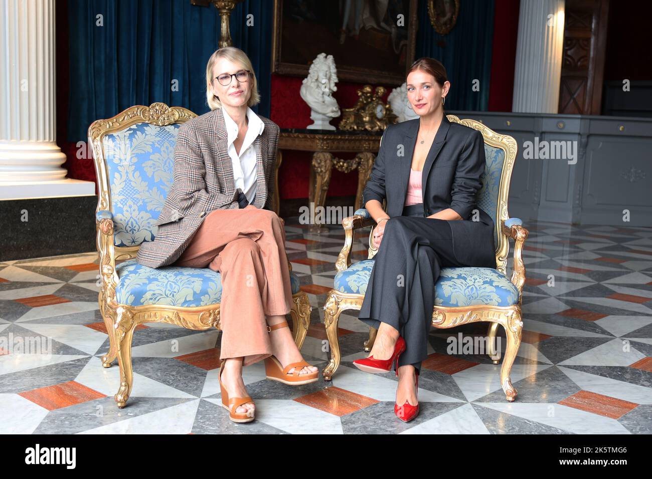 Nice, France on 9. October 2022: Actresses Caroline Anglade, Pascale ...
