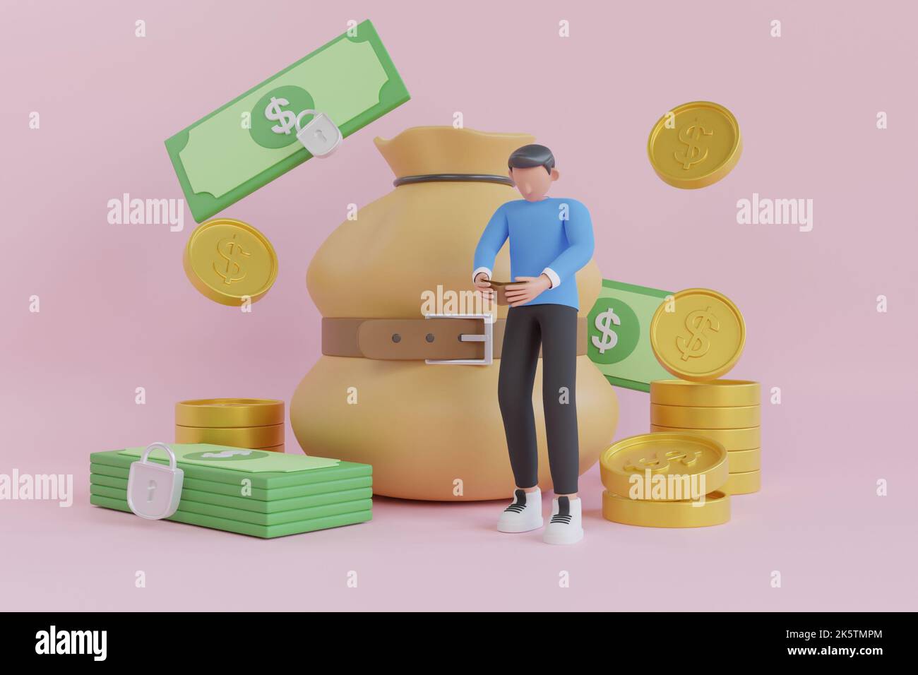 3D Illustration of Economic Recession. 3D Illustration of World Crisis ...