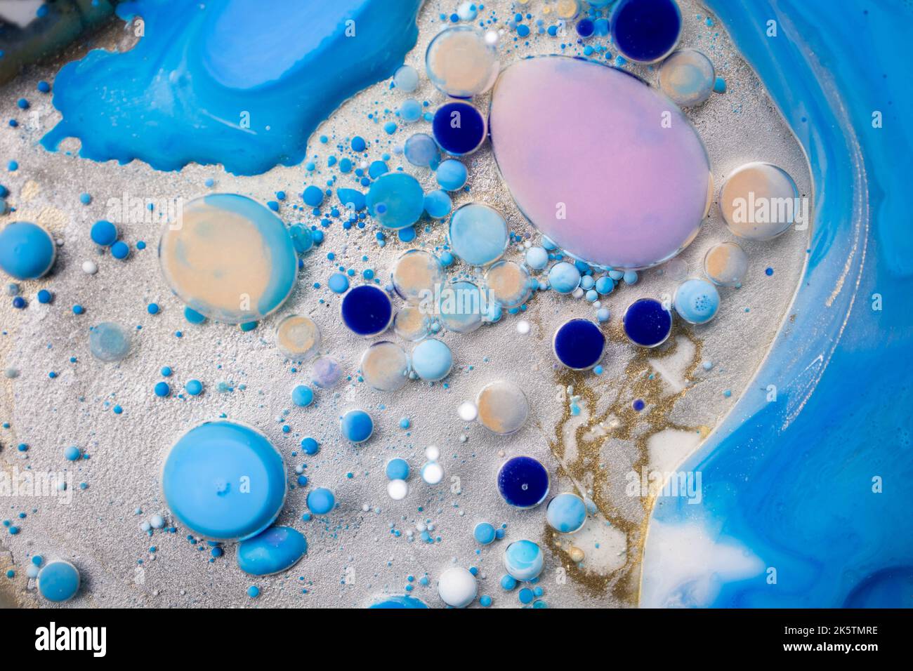 Colorful Bright Bubbles Oil Beautiful Paint Universe Color Moving ...