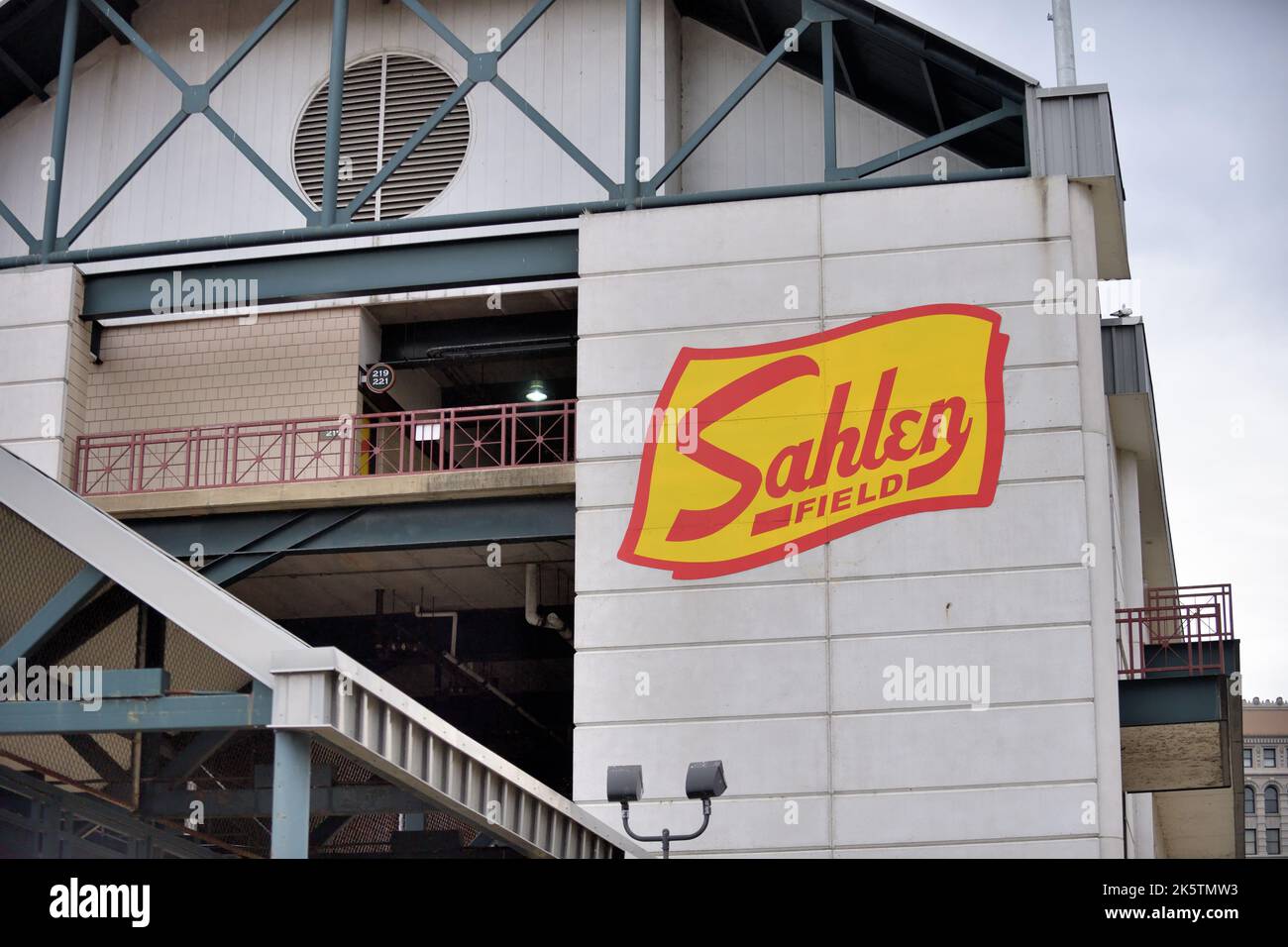 Buffalo, New York, USA. Sahlen Field, home to the Buffalo Bisons, the ...