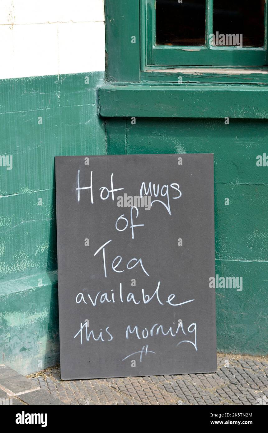 tea advertising sign Stock Photo - Alamy