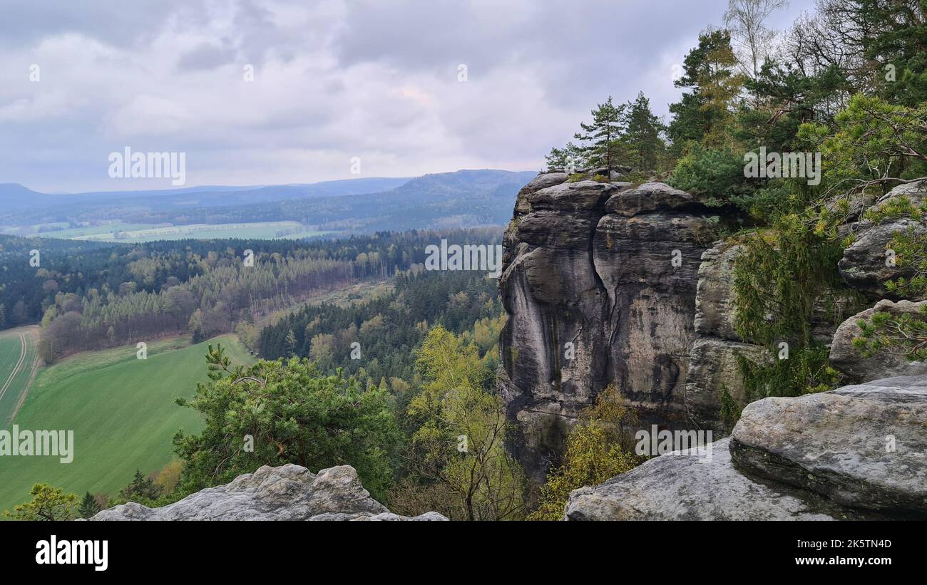The Elbe Sandstone Mountains are a sandstone massif on the upper ...