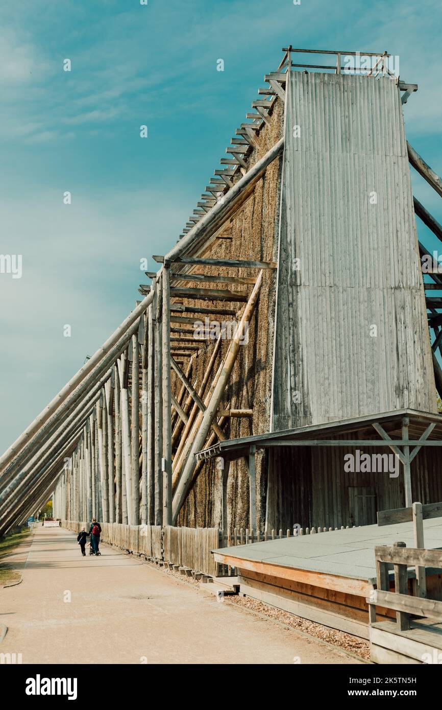 Wooden construction on an old salt production Stock Photo - Alamy