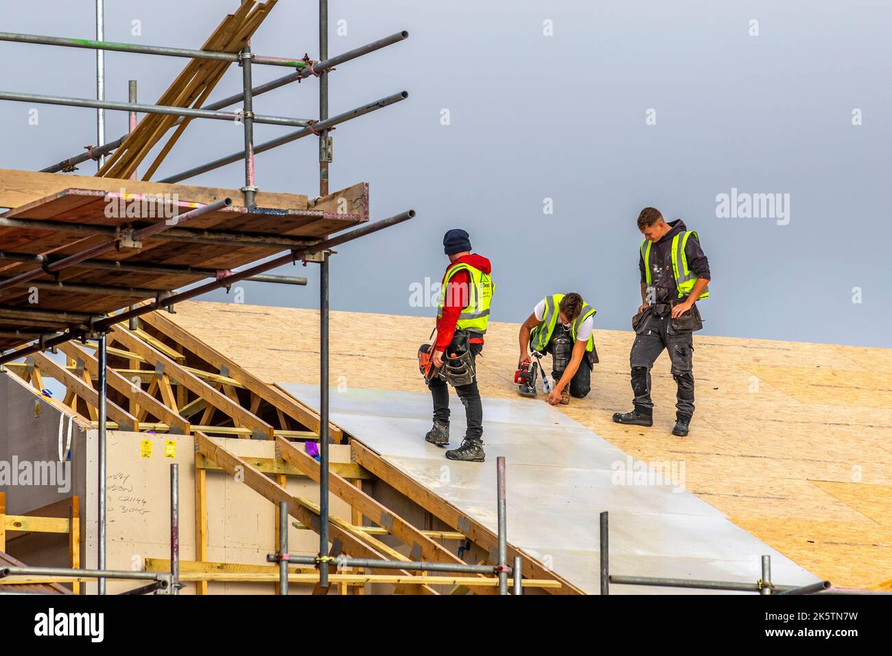 Joiners, and roofers on Morar Care Home development by Simplu UK. Ridge ...