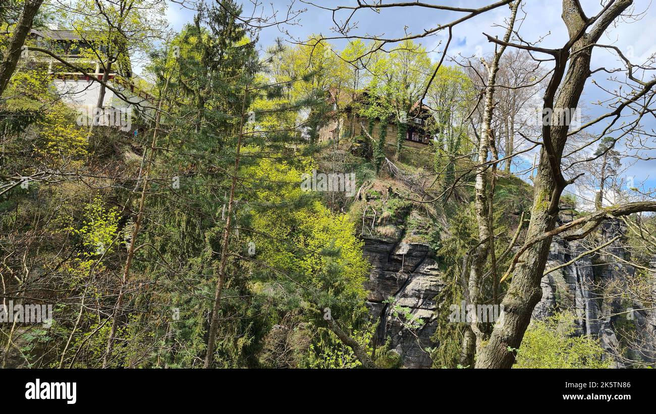 The Elbe Sandstone Mountains are a sandstone massif on the upper ...