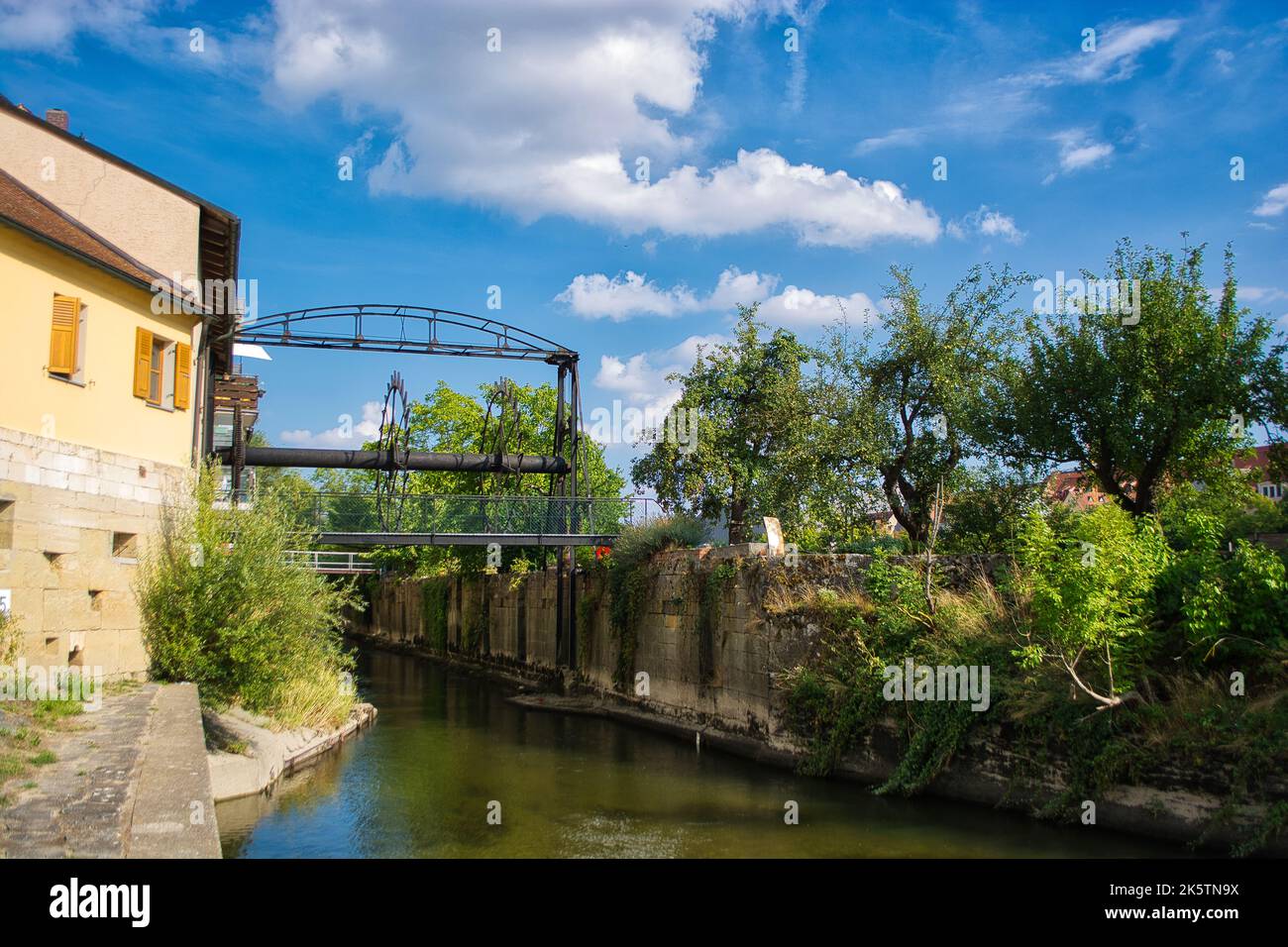 Canal lock at the danube river in Regensburg, Germany Stock Photo - Alamy