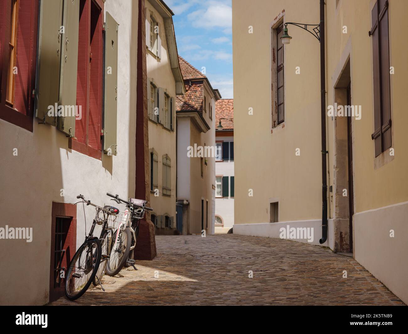Buildings in the city centre of Basel , Switzerland. Colorful house ...