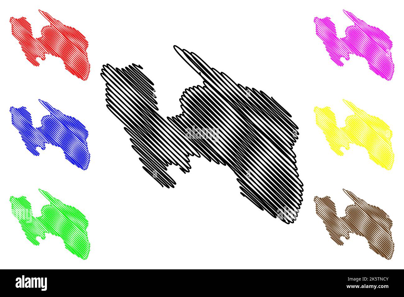 Halib island (State of Eritrea, Red Sea) map vector illustration ...