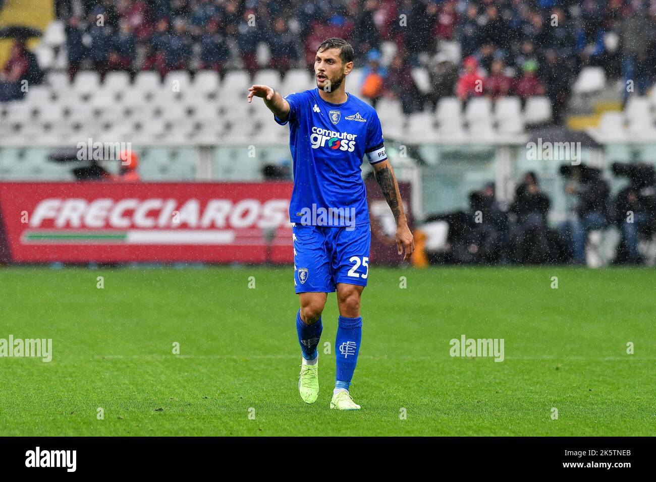 Filippo Bandinelli of Empoli FC gestures during the Serie A 2022/23 ...