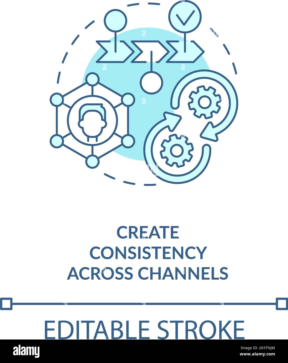 Create consistency across channels turquoise concept icon Stock Vector ... Create consistency across channels turquoise concept icon Stock Vector ...