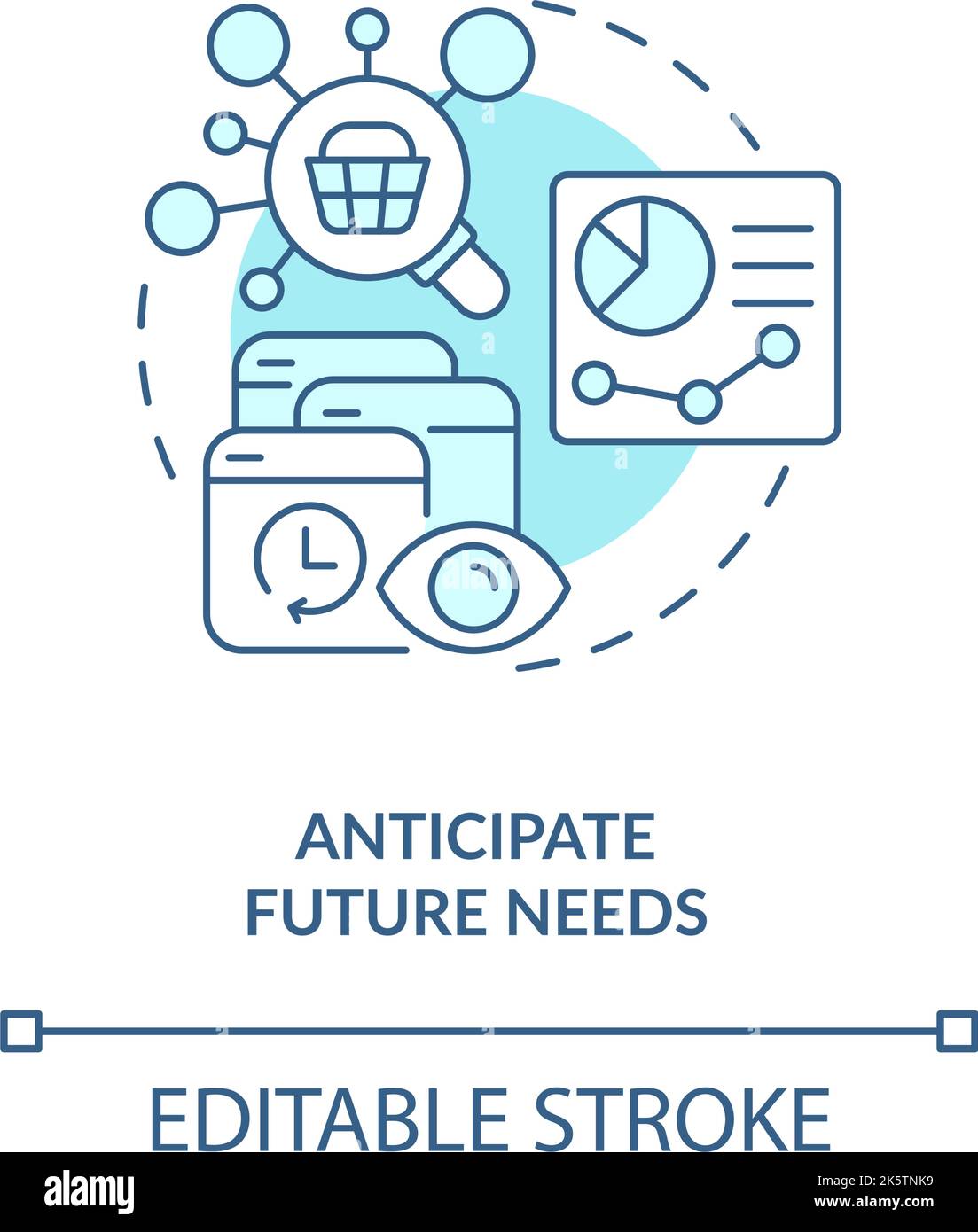 Predicting future customers needs turquoise concept icon Stock Vector ... Predicting future customers needs turquoise concept icon Stock Vector ...