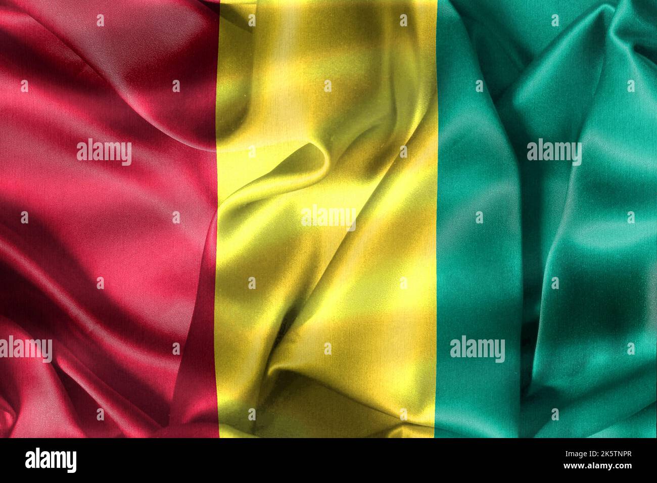 A realistic illustration of the Guinea flag, perfect for backgrounds ...