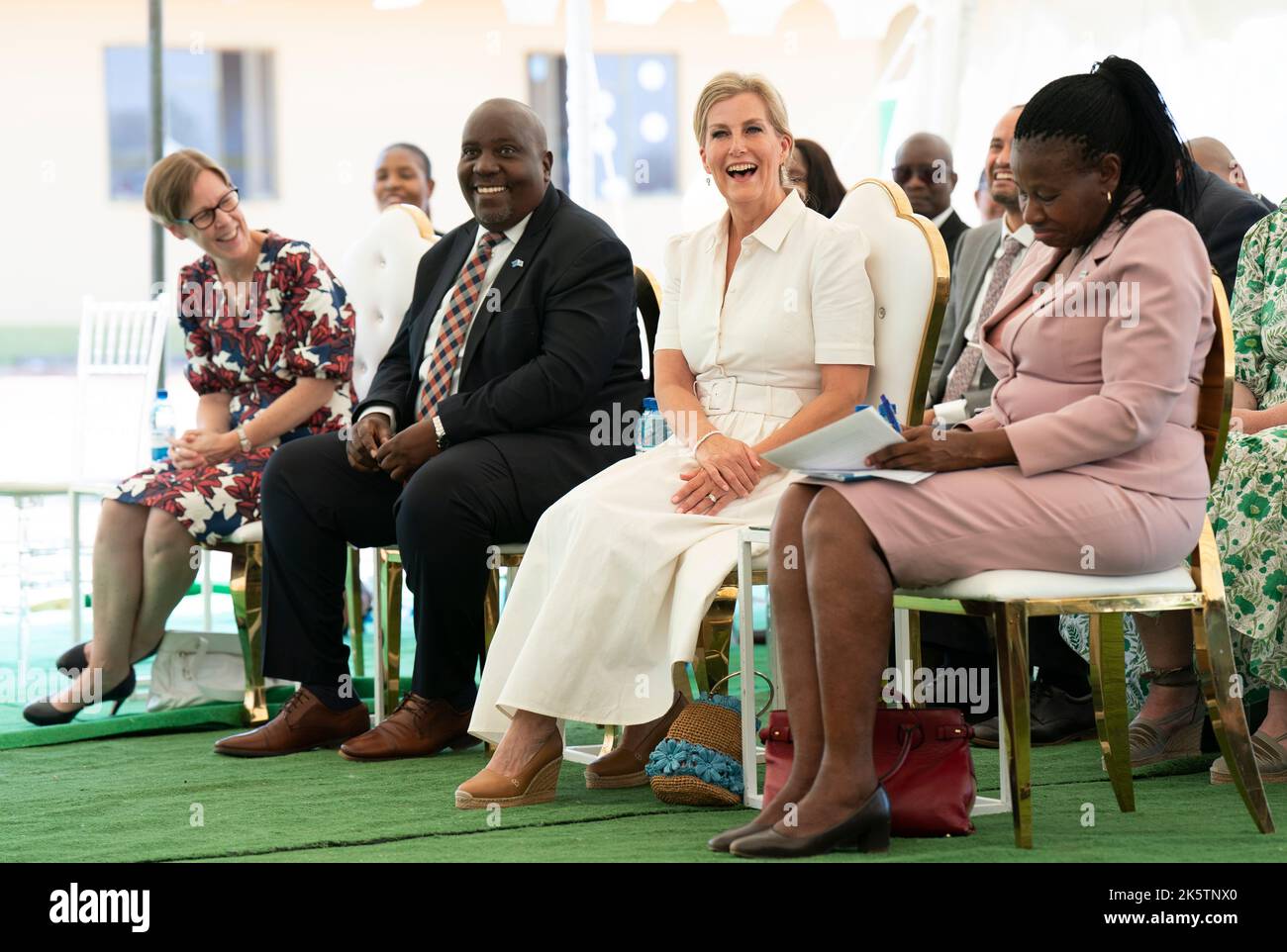 The Countess of Wessex during a visit to Molefe Primary School, Kopong ...