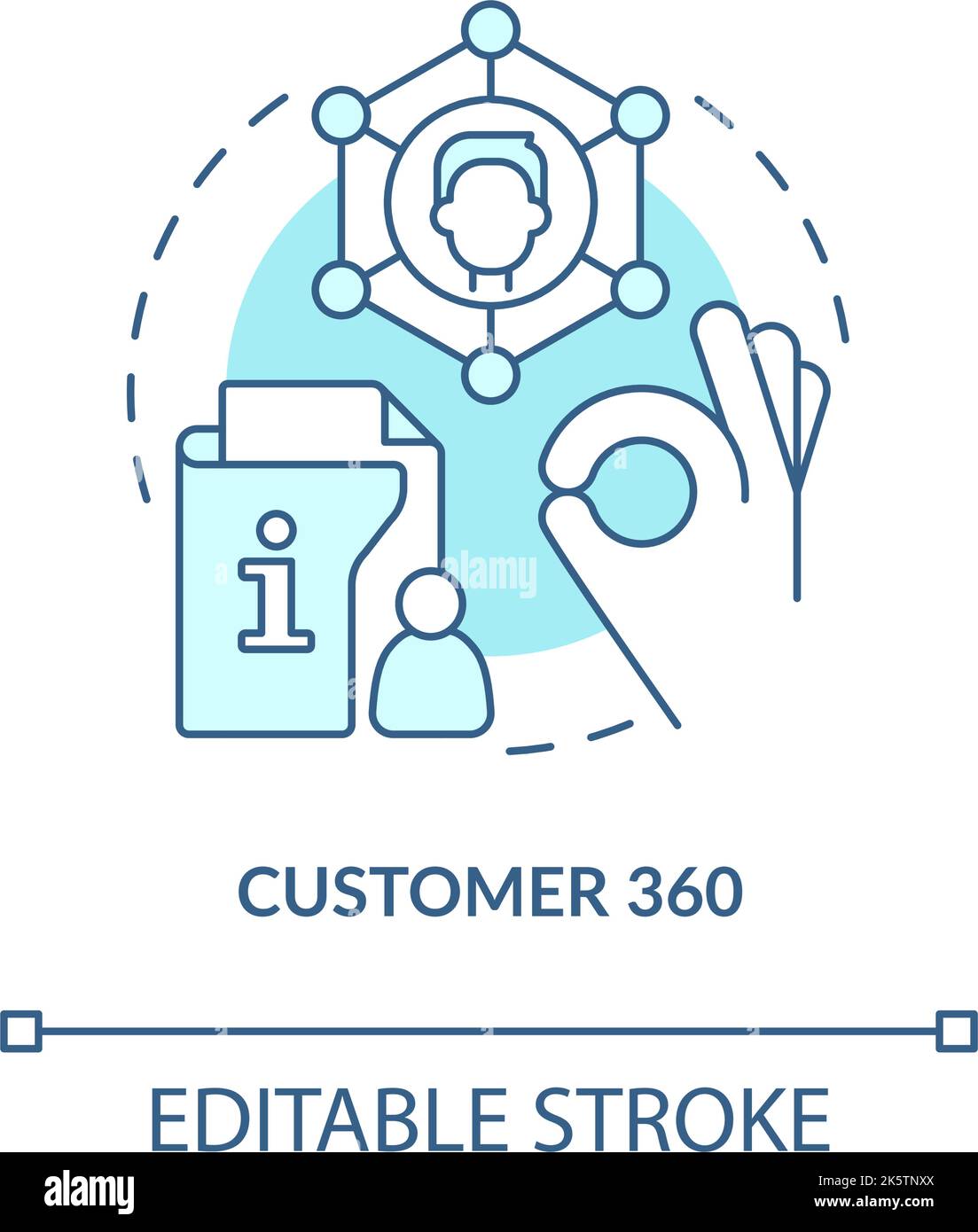 Master customer record turquoise concept icon Stock Vector Image & Art - Alamy