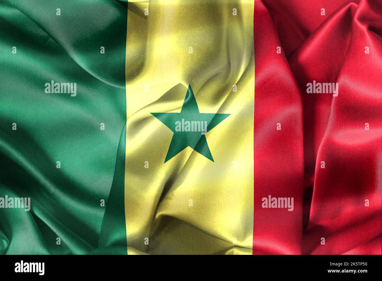 the flag of Senegal - 3d realistic waving fabric flag Stock Photo - Alamy