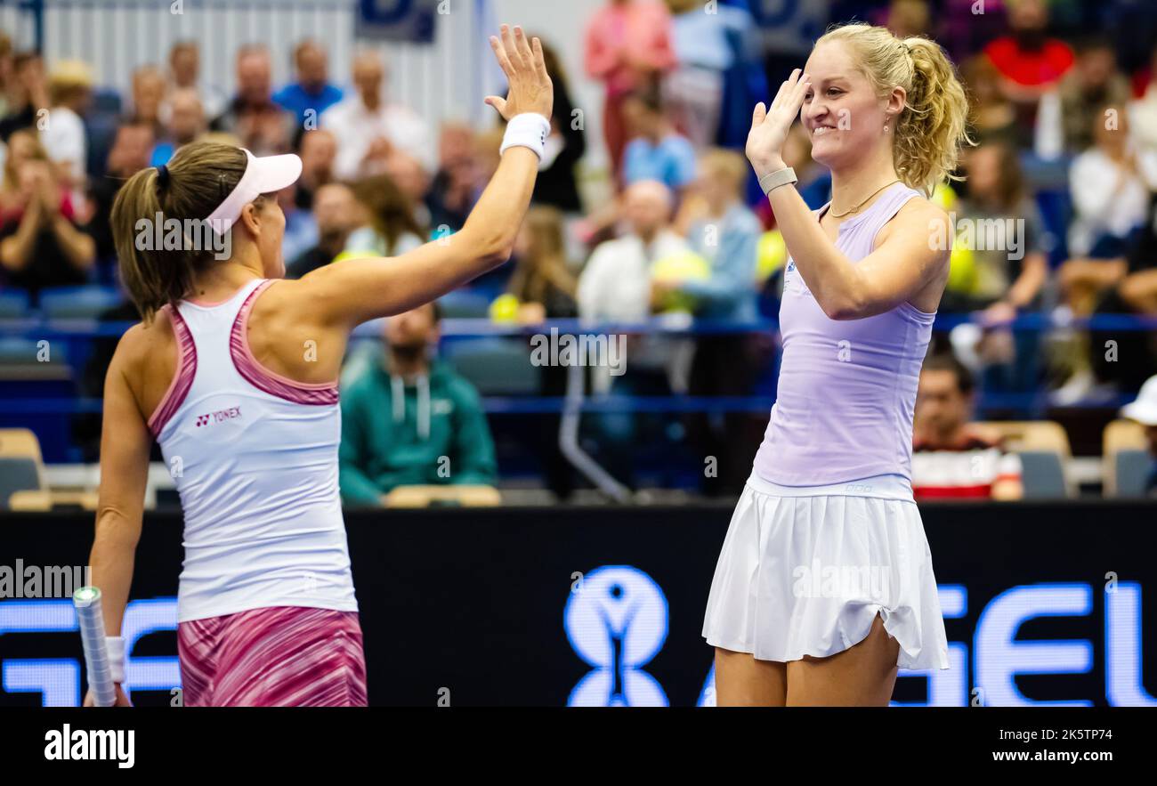 Erin Routliffe of Australia & Alicja Rosolska of Poland in action ...