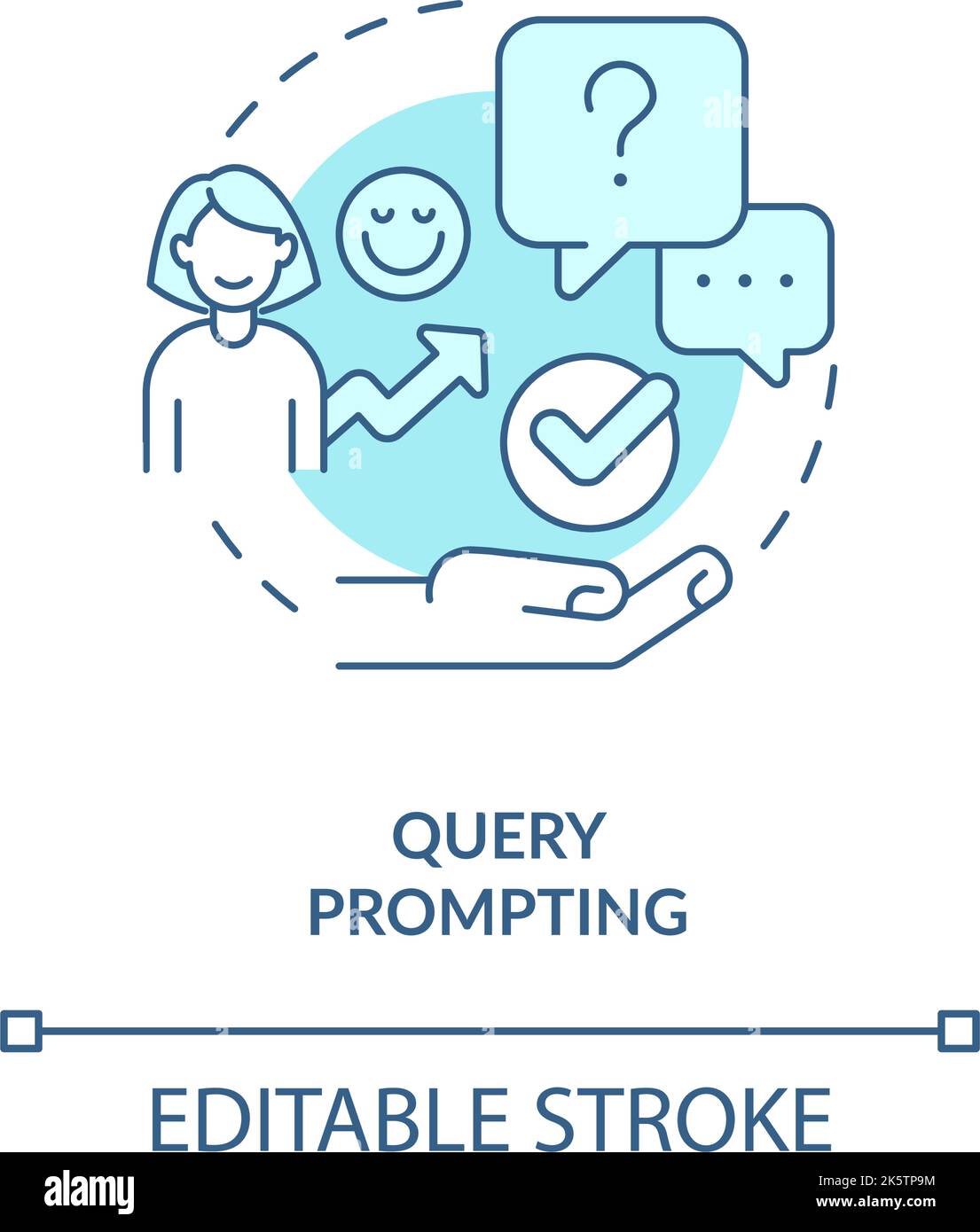 Query prompting turquoise concept icon Stock Vector Image & Art - Alamy