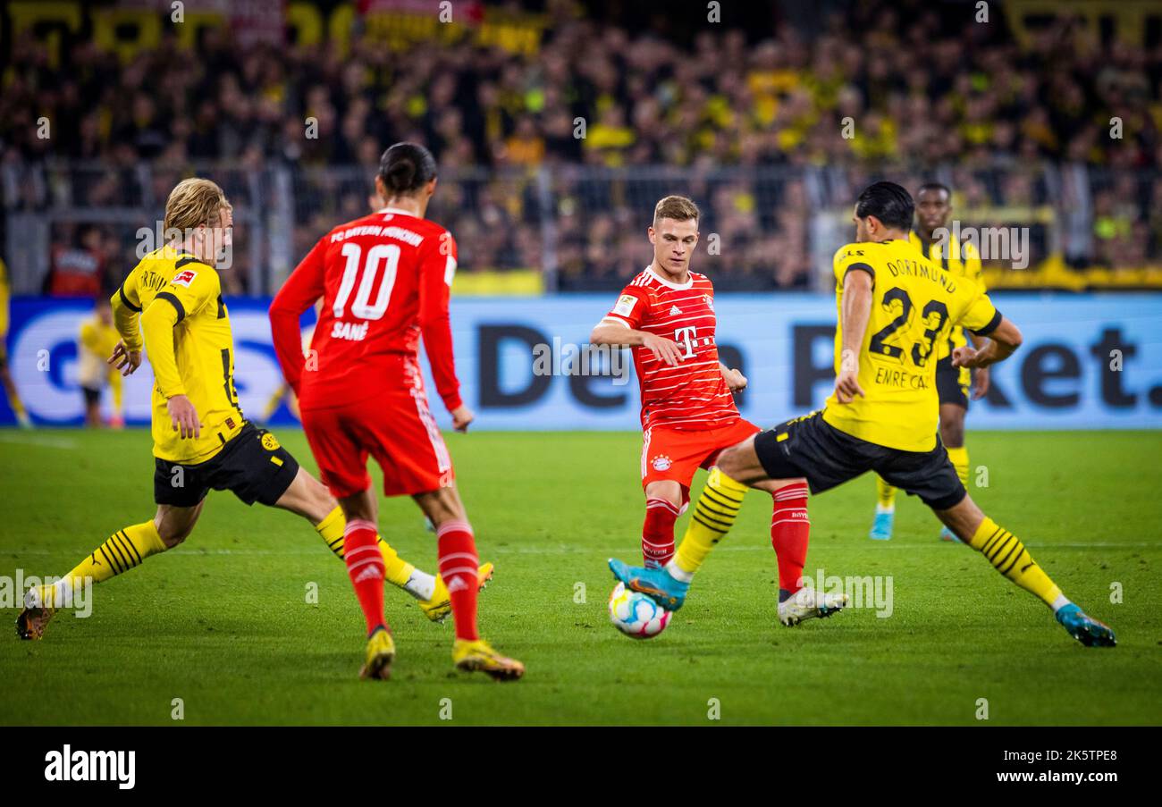 Dortmund, 08.10.2022 Joshua Kimmich (Muenchen), Emre Can (BVB), Julian ...