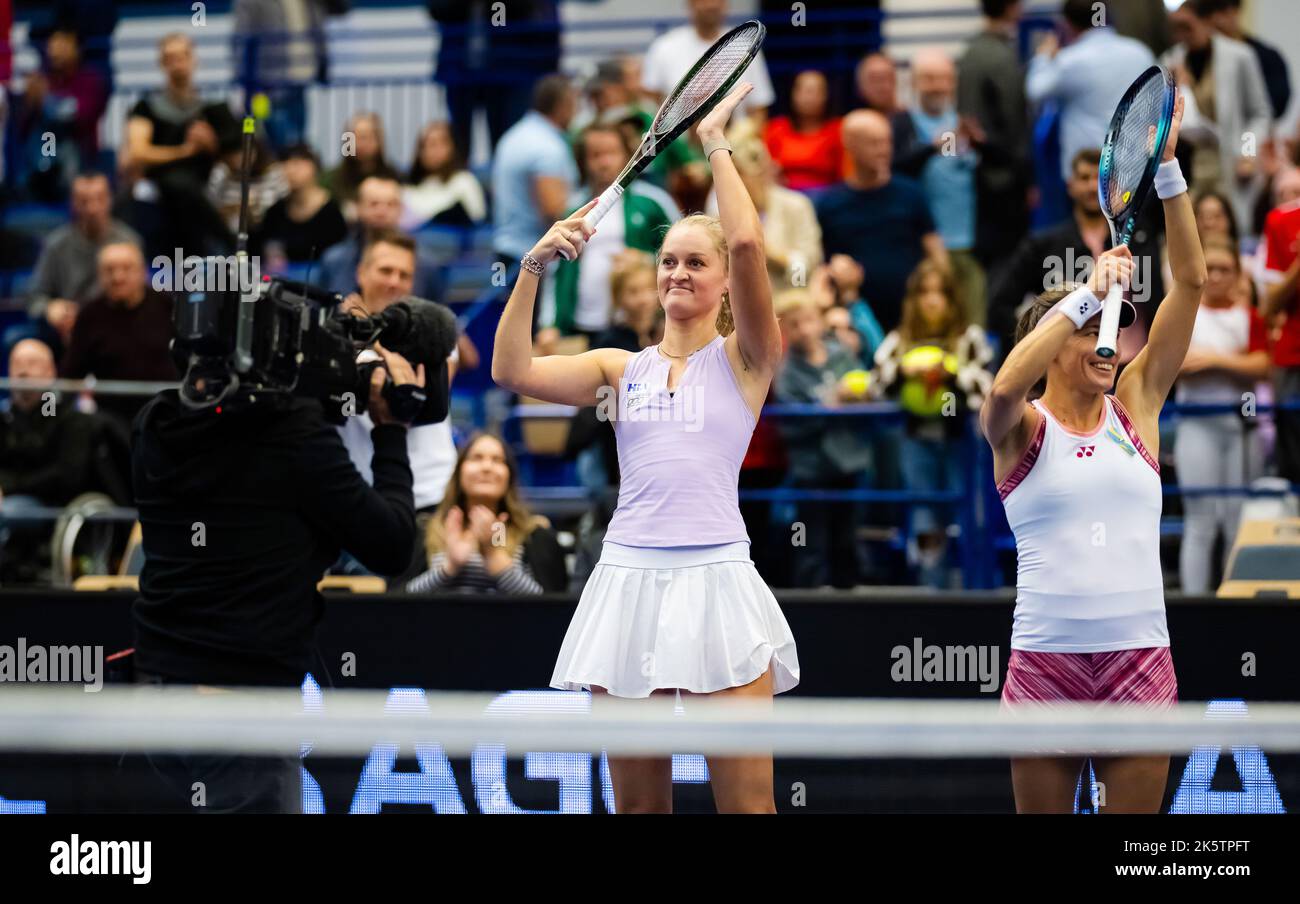 Erin Routliffe of Australia & Alicja Rosolska of Poland in action ...