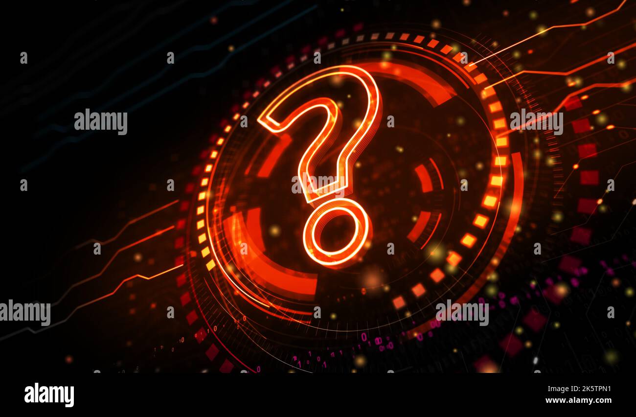 Question mark, search, support, faq, quiz and help symbol digital ...