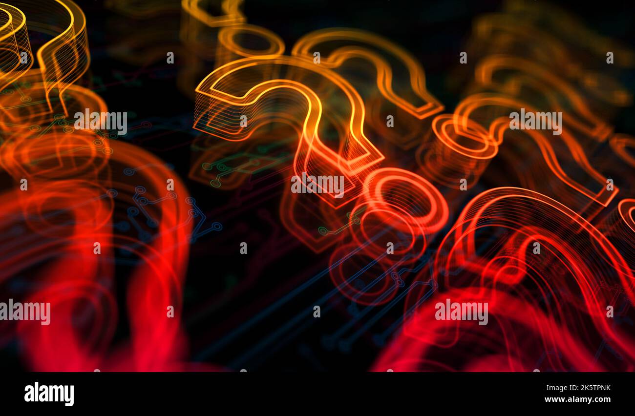 Question mark, search, support, faq, quiz and help symbol digital ...