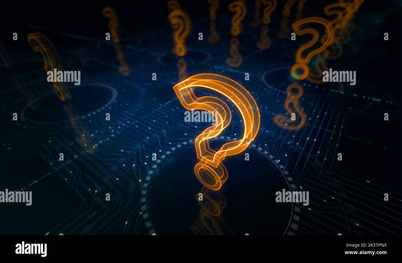 Question mark, search, support, faq, quiz and help symbol digital ...