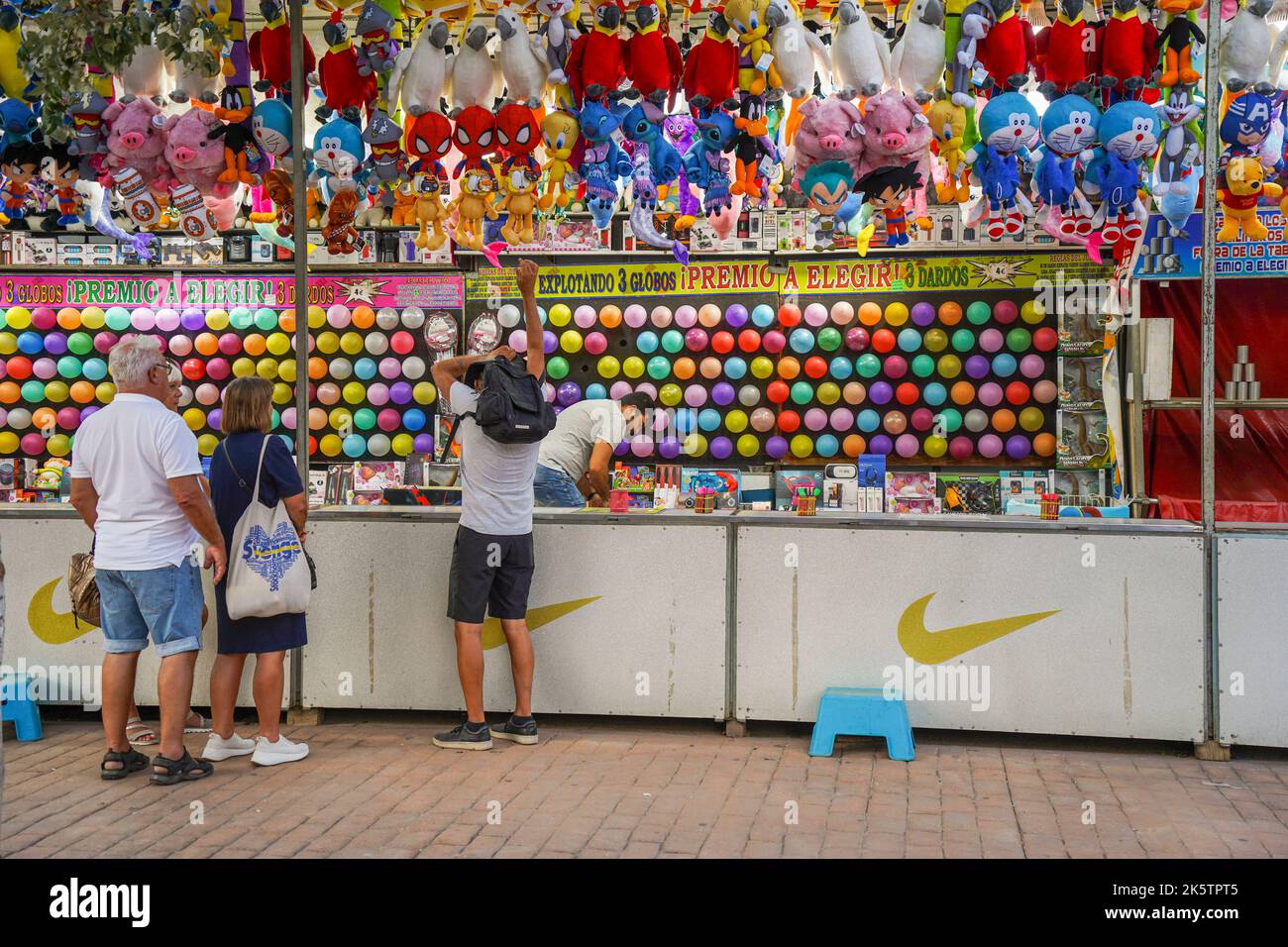 Children amusement attractions on annual fair. funfair. Feria,Carnival ...