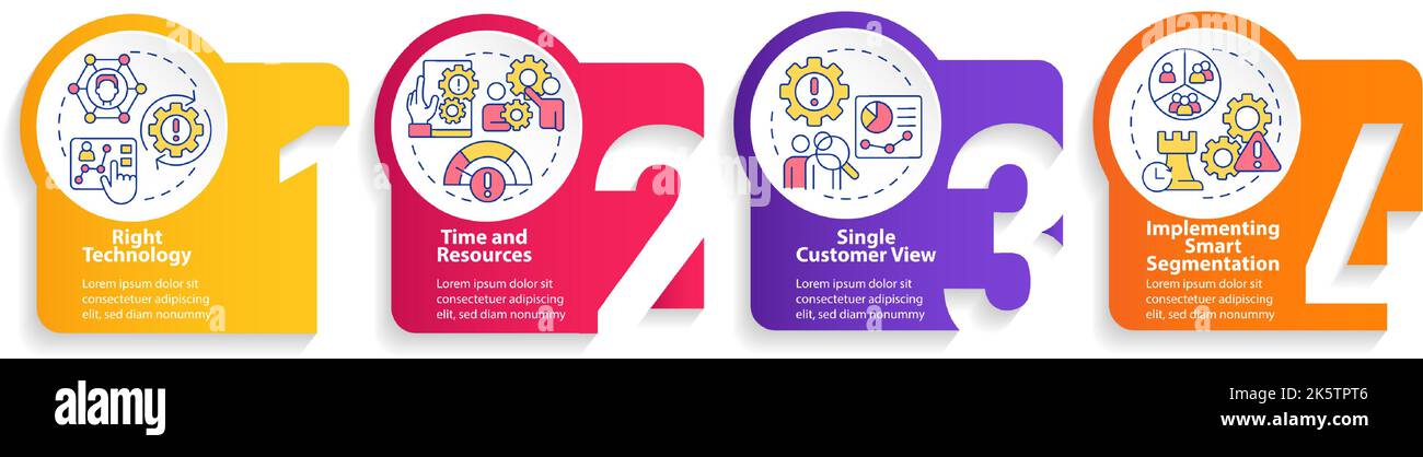 Digital marketing challenges infographic template Stock Vector Image ...