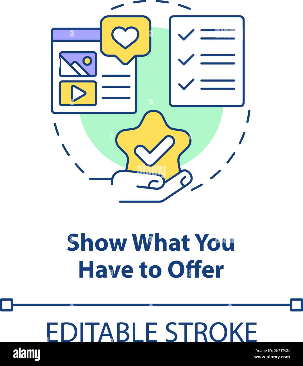 Show what you have to offer concept icon Stock Vector Image & Art - Alamy
