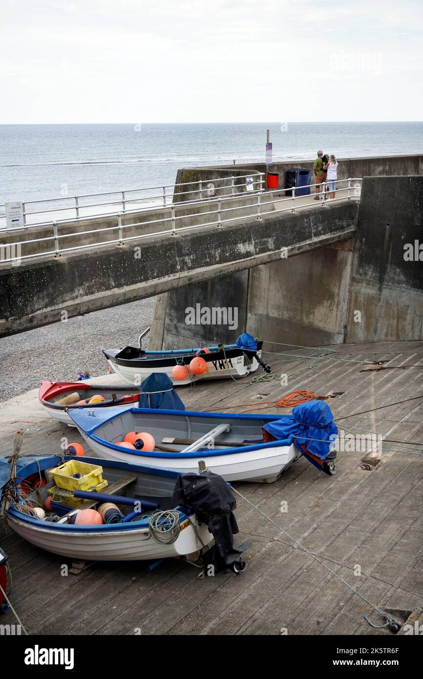 launching ramp sheringham beach north norfolk suffolk Stock Photo - Alamy