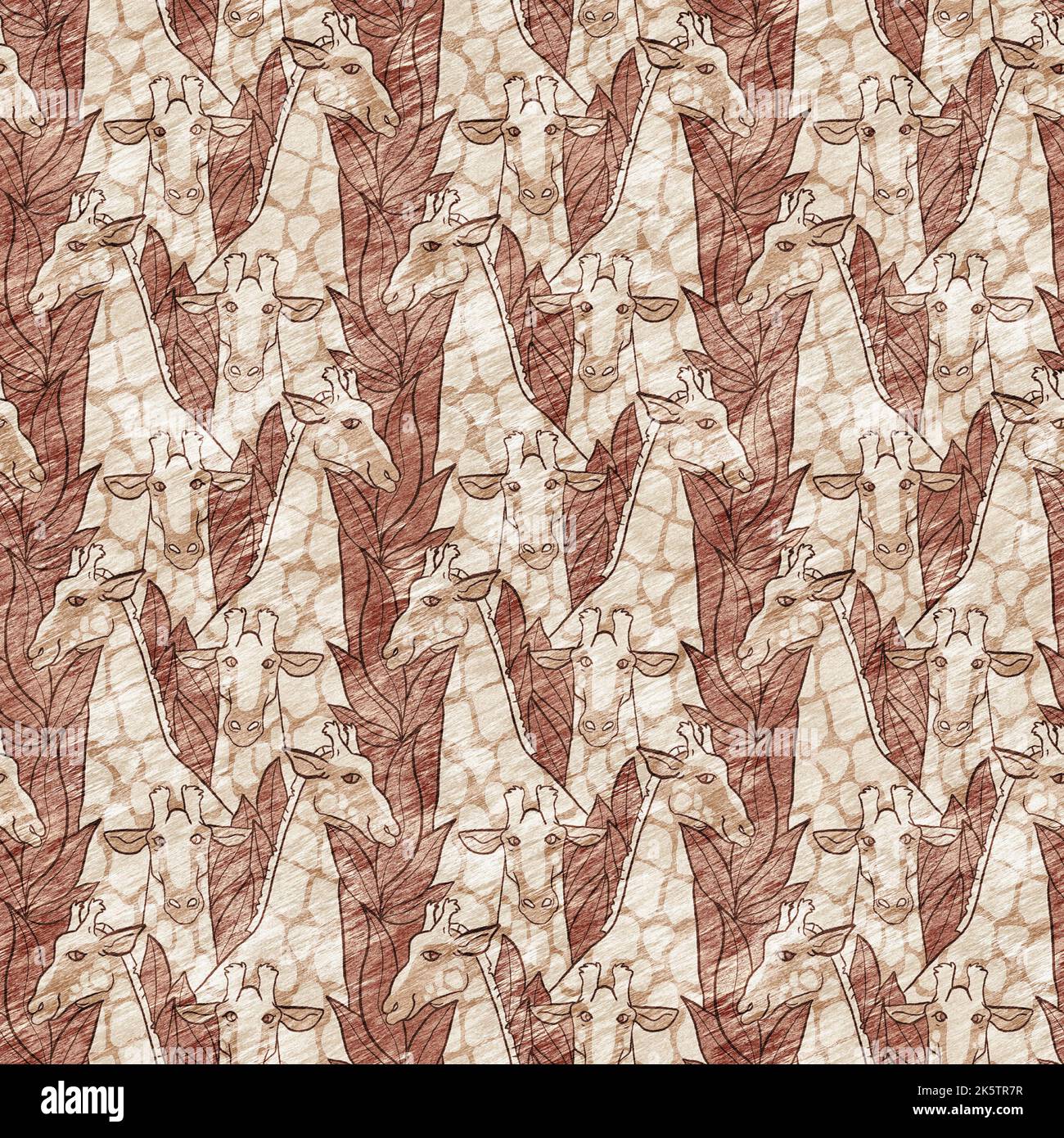 Cute safari wild giraffe animal pattern for babies room decor. Seamless ...